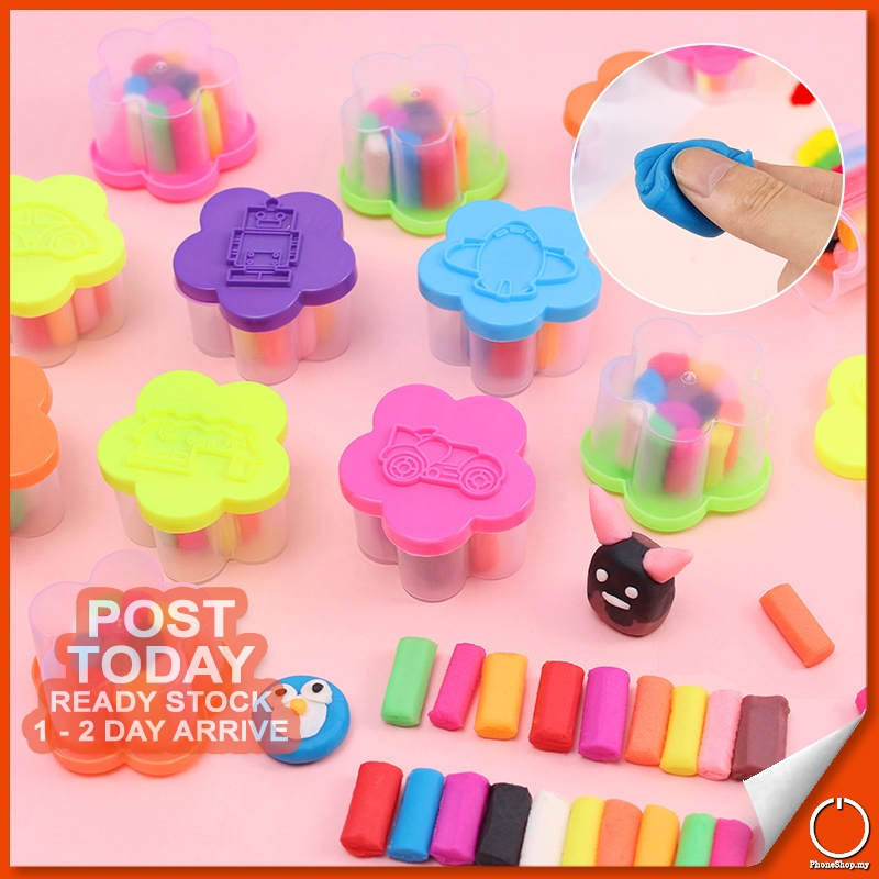 𝐄𝐀𝐒𝐘 𝐌𝐎𝐋𝐃𝐈𝐍𝐆 12 Color Mini Clay Set DIY Soft Modeling Clays Kids ...