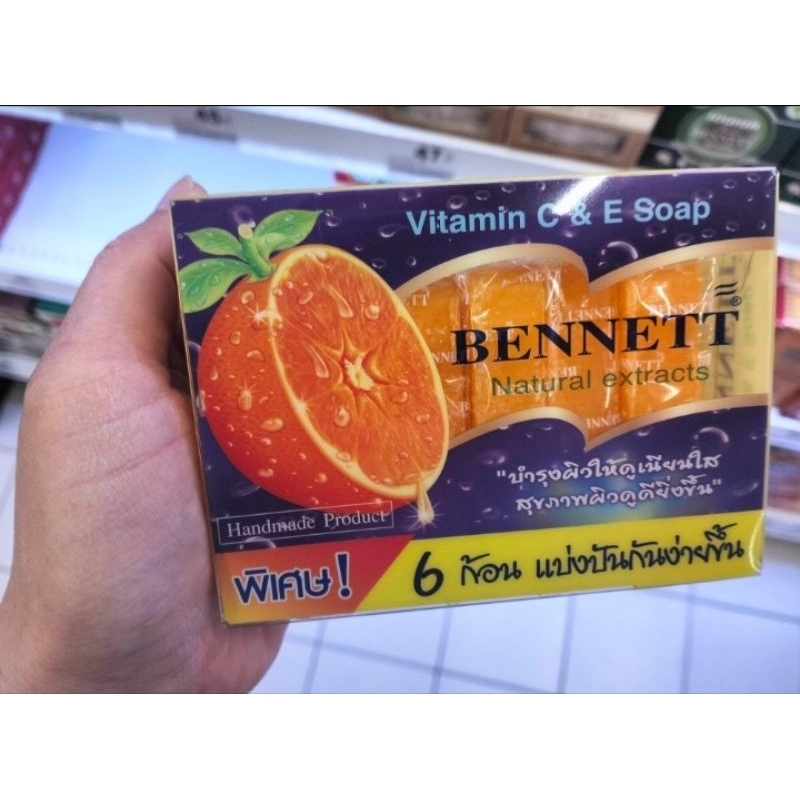 Bennett Brand Vitamin C&E Soap HandmadeProduct 1pack/6pcs/25g สบู่เบนเ ...