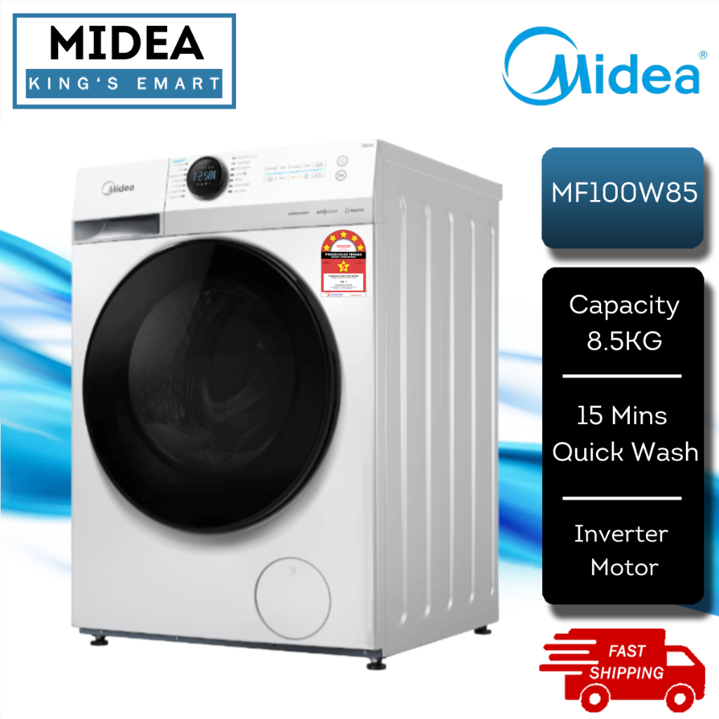 [FREE SHIPPING] Midea 8.5KG Inverter Front Load Washing Machine ...