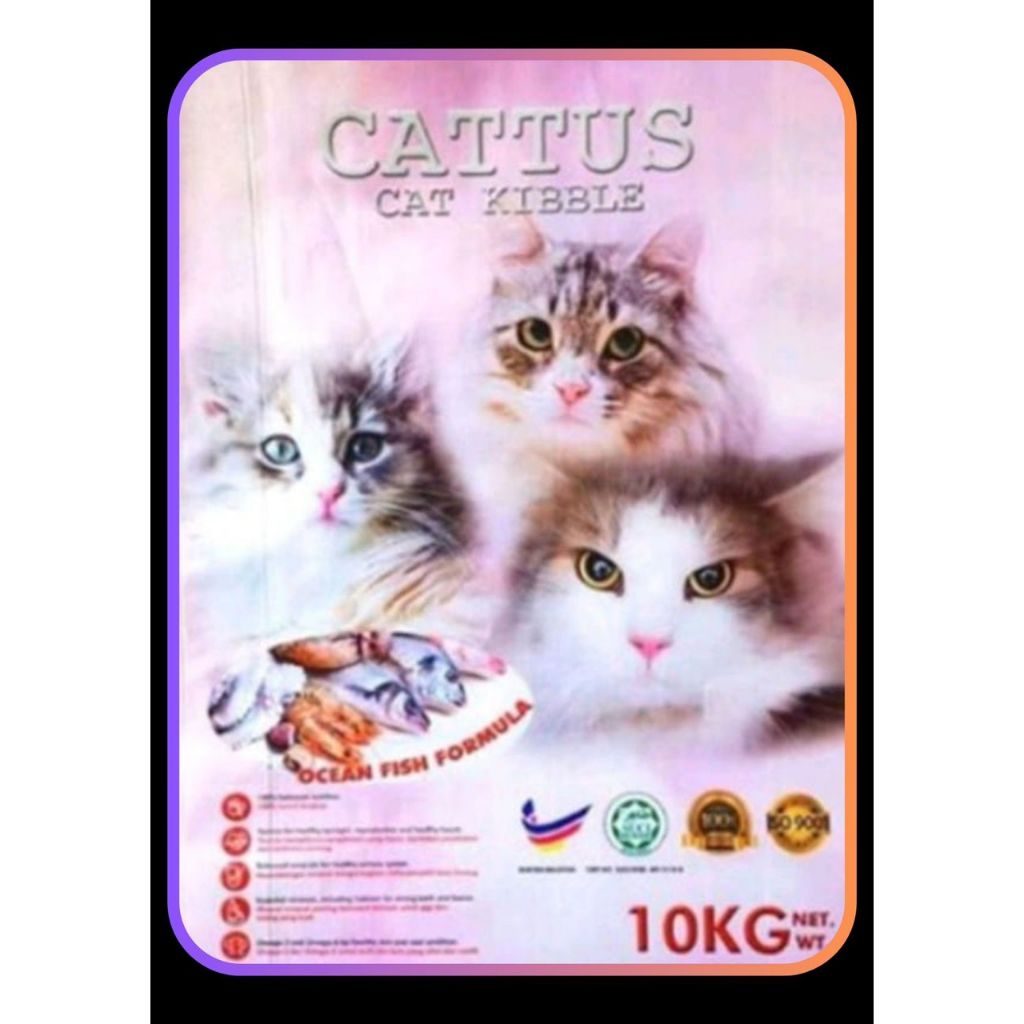 Cattus Premium Cat Food Ocean Fish Repack 1kg / Cattus Makanan Kucing ...
