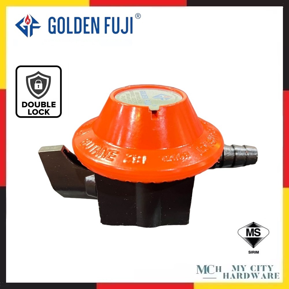 Golden Fuji 182DPDL LPG Low Pressure Gas Regulator Dual Safety Lock ...