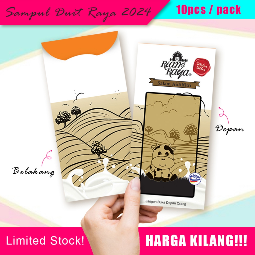 [10pcs] Borong!!!130gsm Tebal Sampul Duit Raya Design Baru 2024 Rare ...