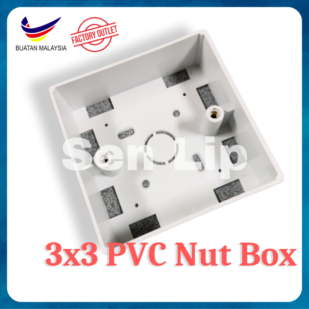 [Wholesale] 3x3 PVC Surface Type Nut Box / Switch Socket Base ...