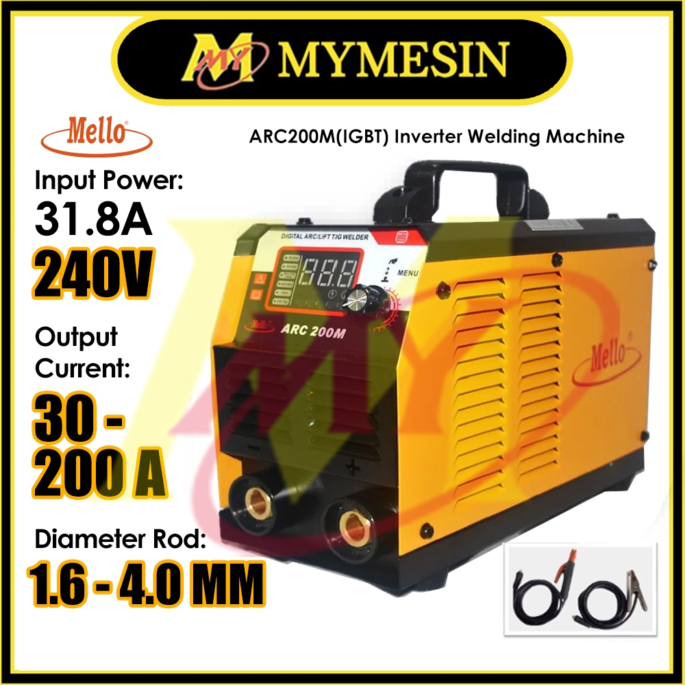 MY MELLO ARC200M (IGBT) Inverter ARC Welding Machine Welding Set 240V ...