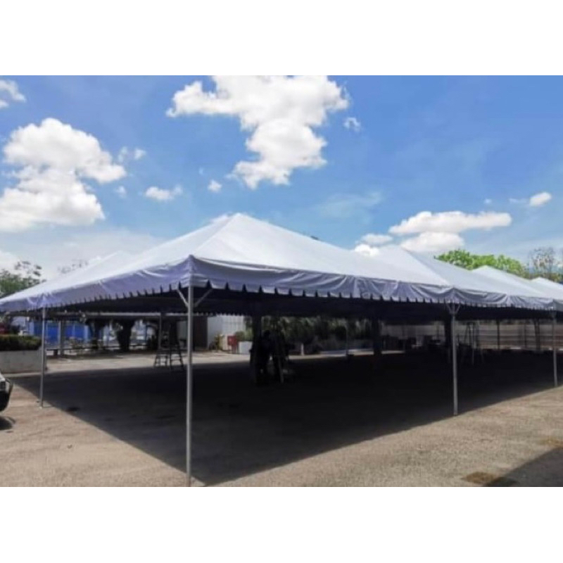 Canvas Only 20 ' x 20' Pyramid Canopy Tent White Silver PVC Tarpaulin ...