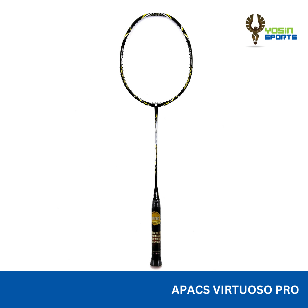 APACS VIRTUOSO PRO Badminton Racket + Free String & Grip (UNSTRUNG ...