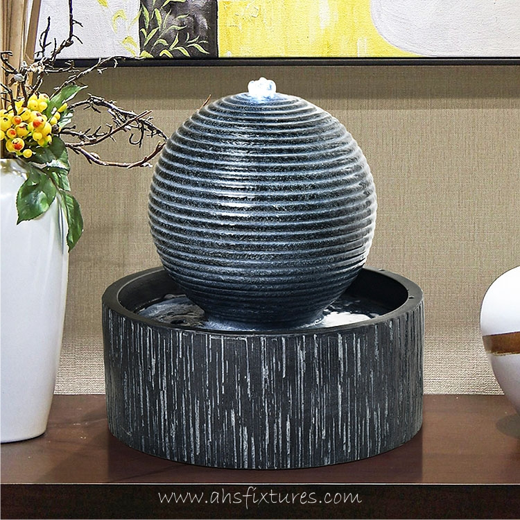 Feng Shui Ball Table Top Stone Finished Water Fountain Feature ...