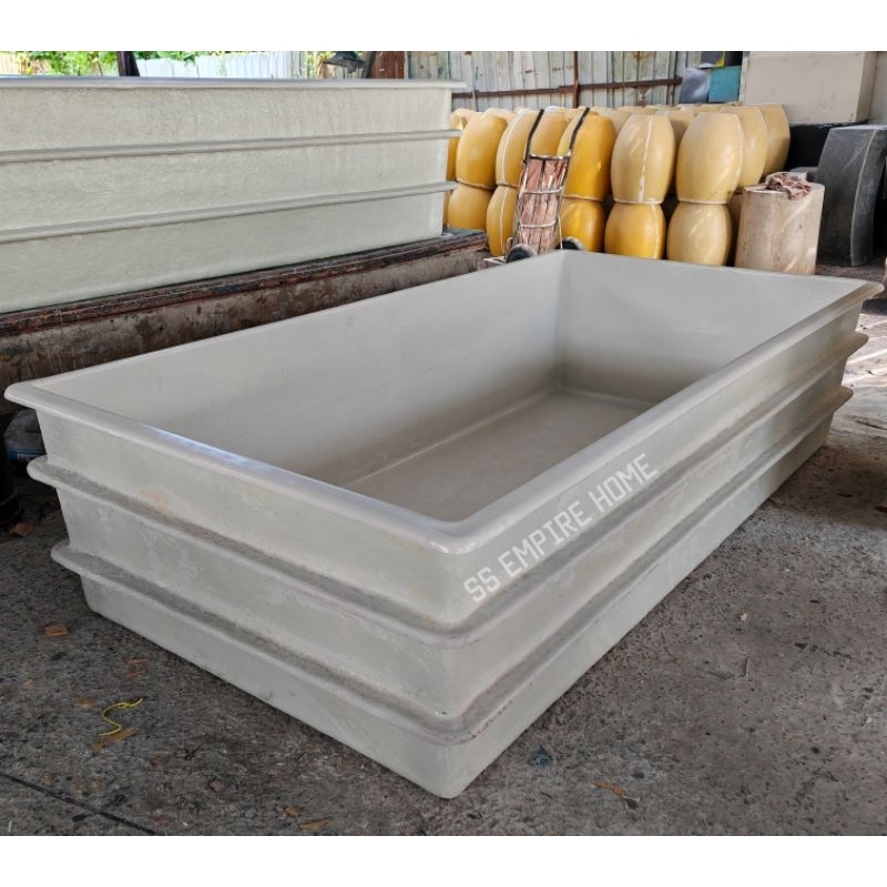 NEX 8 x4x2 White Fiberglass Fish Tank Water Pond Aquarium Premium Heavy ...