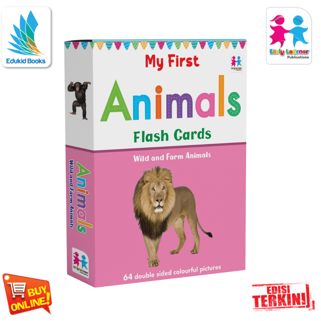 My First Flash Card - Animals - Wild and Farm Animals - Wild Animals - Farm Animals - Bahasa ...