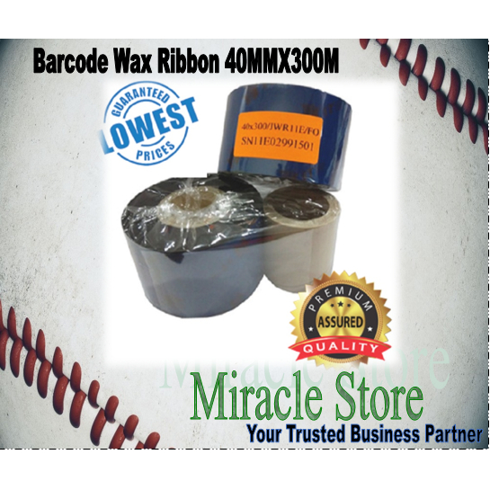 Barcode Wax Ribbon 40mm X 300m (5pcs) - Promotion! | Shopee Malaysia