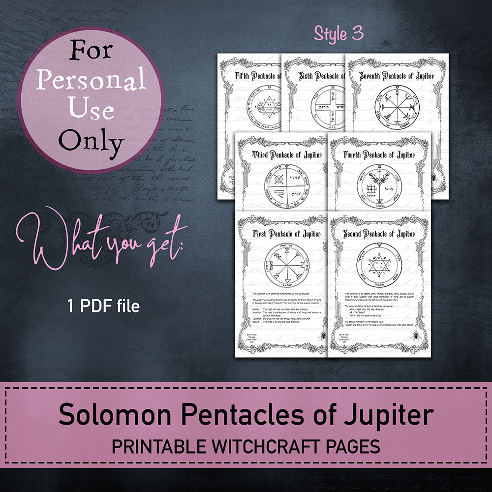 FuchsDich Printable JUPITER Pentacles of Solomon | PDF Witchcraft ...