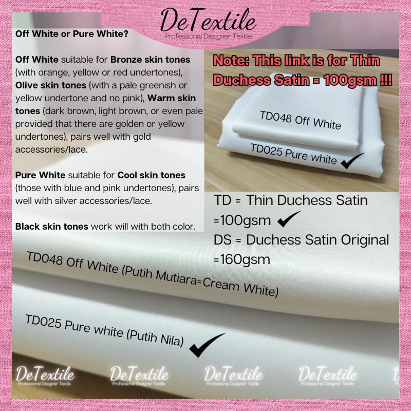 DeTextile Heavy Premium Duchess Satin Bridal Satin Fabric for Wedding ...