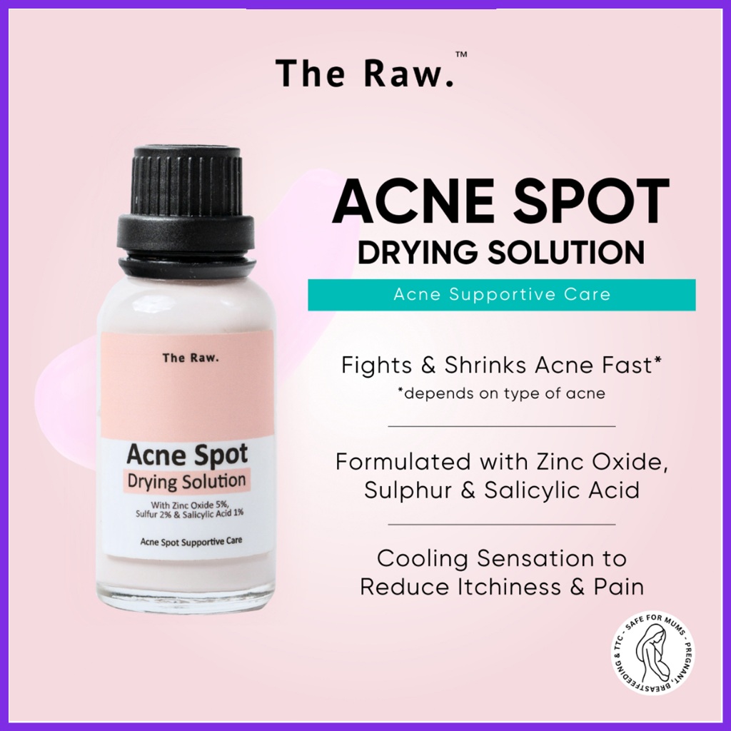 The Raw. Acne Spot Drying Solution Repair Skin Barrier Serum 30ML | Shopee Malaysia