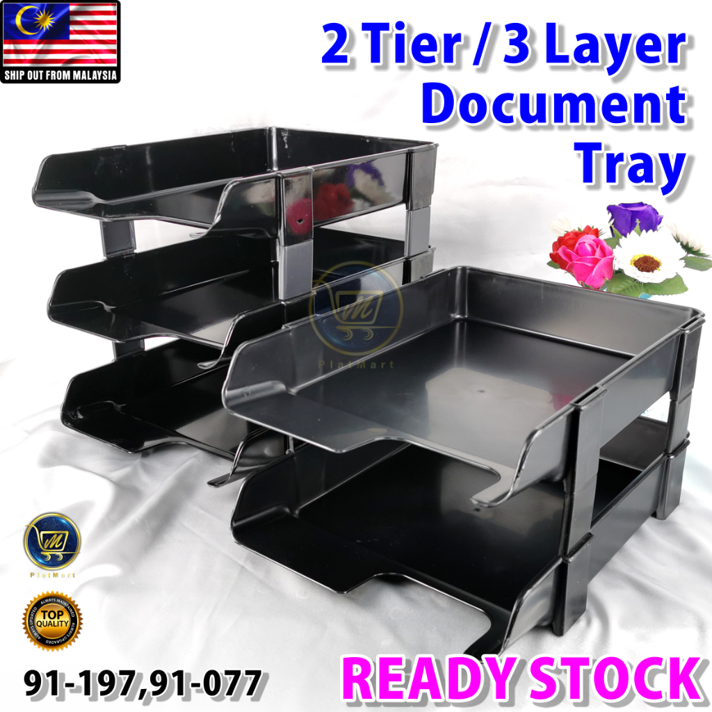 PlatMart - [READY STOCK] Document Tray 2 Tier / 3 Layer Desk File ...