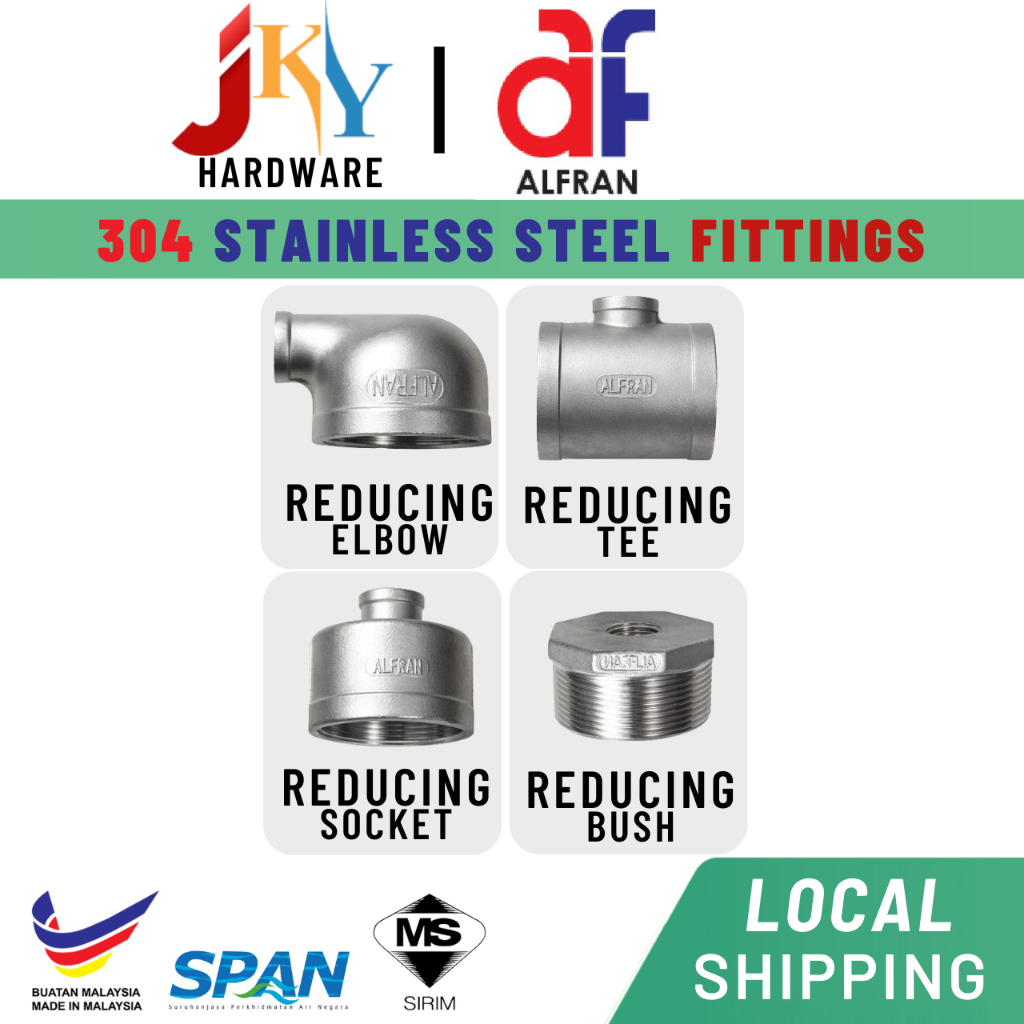 ALFRAN SUS304 Stainless Steel Fitting 1-1/4"~1-1/2"~2" 32mm~40mm~50mm ...