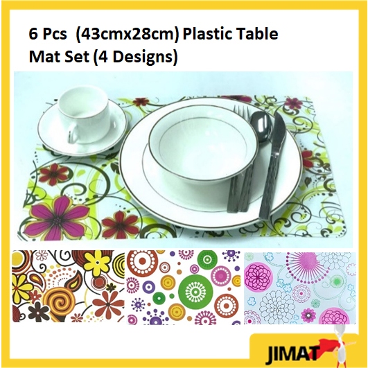 Placemat Table Mat PVC Anti Scalding Non Slip Alas Meja Lapik Meja ...