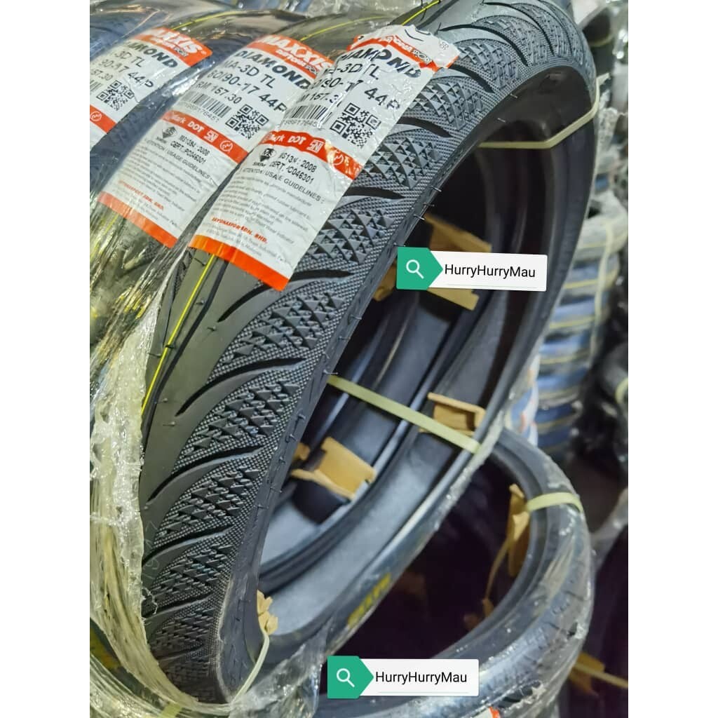 TAYAR TIRES MAXXIS MAXIS DIAMOND BUNGA 3D-NEW TUBELESS 70/90-17 80/90 ...