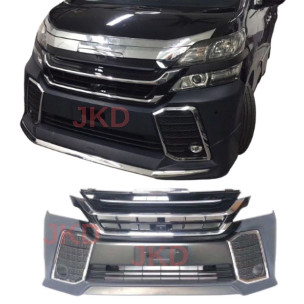 TOYOTA VELLFIRE 20 CONVER 30 FRONT BUMPER 2015 WITH MODELLISTA FRONT ...
