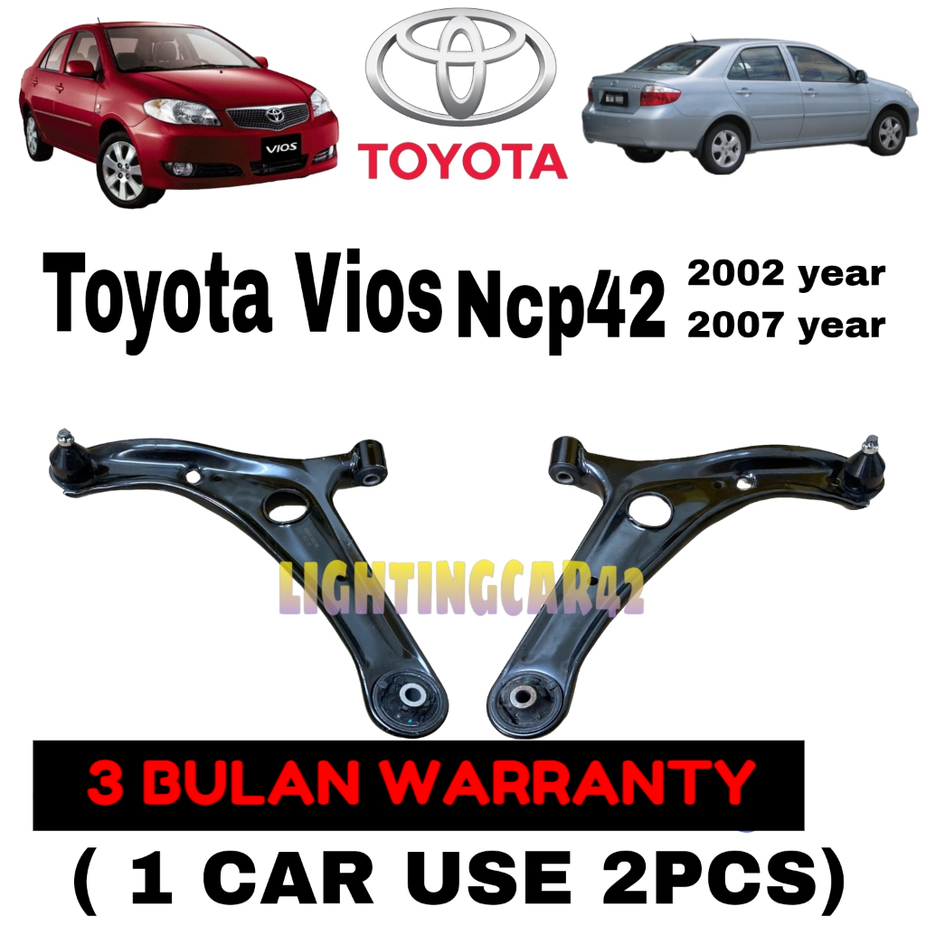 (HONDA)-Front Lower Arm TOYOTA VIOS NCP42 1.5 L (2002 - 2007) (48069-0D040/48068-0D040 ...