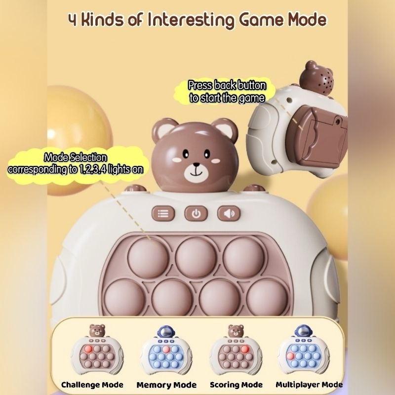 Quick Push Game Console Electronic Speed Push Through Pop It Game ...