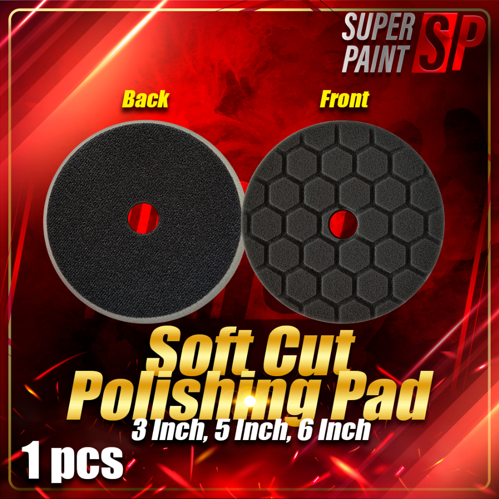 Hex Logic Polishing Pad 3/5/6 Inch Honeycomb Pattern Car Spong Buffing ...