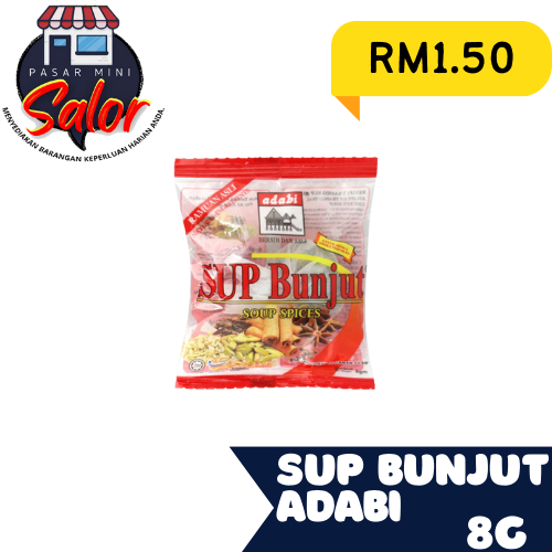 ADABI SUP BUNJUT SOUP SPICES 8G | Shopee Malaysia