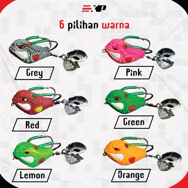 EXP MADBONE FROG Soft Rubber Frog Soft Frog Haruan Katak Casting Umpan ...