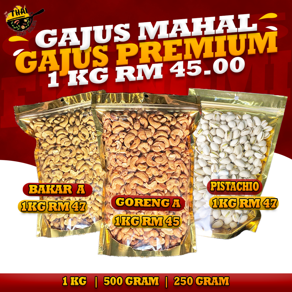 Kacang Gajus Gred AAA Premium Bakar goreng Roasted Cashew Nuts Butter ...
