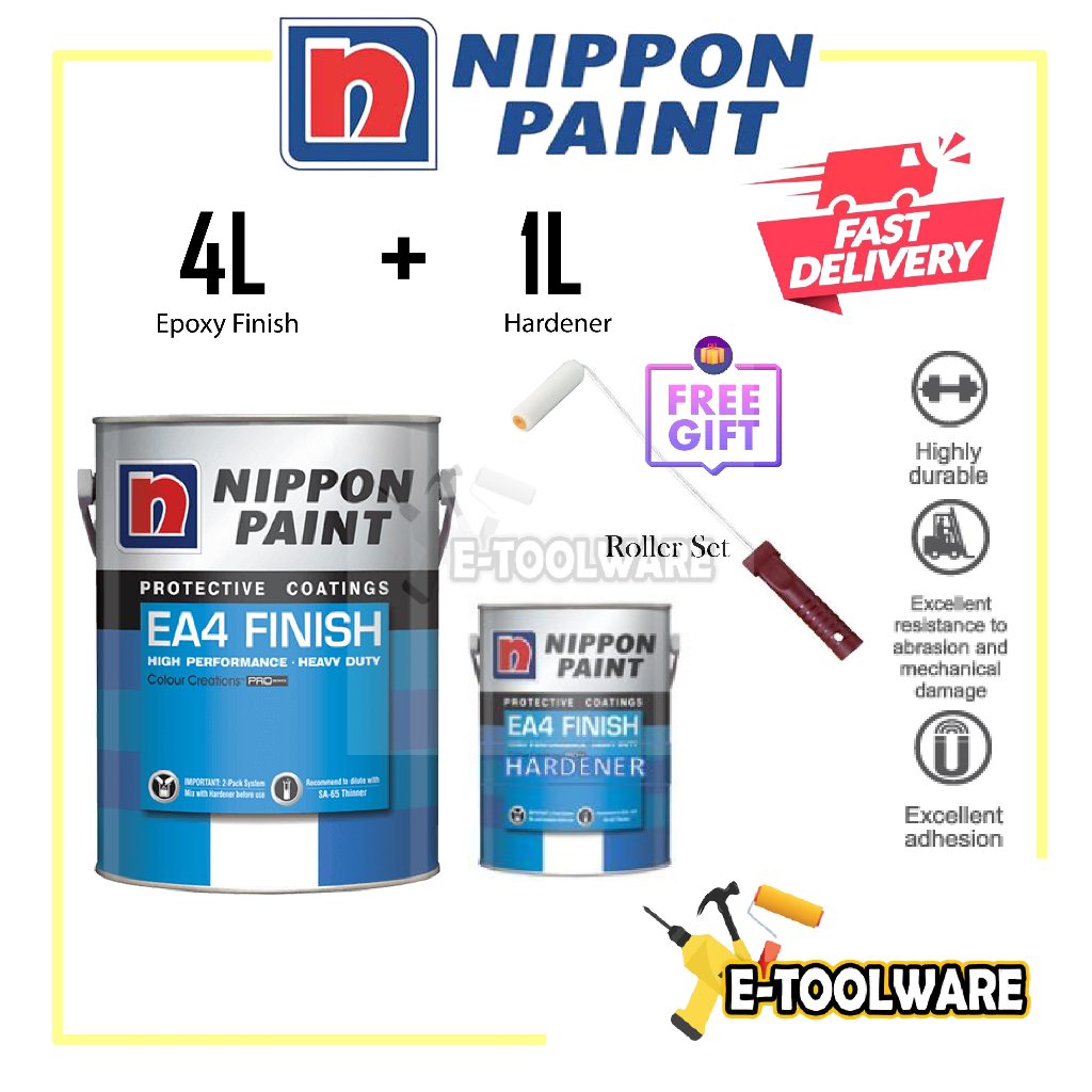 5L Nippon Paint EA4 Epoxy Finish HB c/w Hardener | Shopee Malaysia