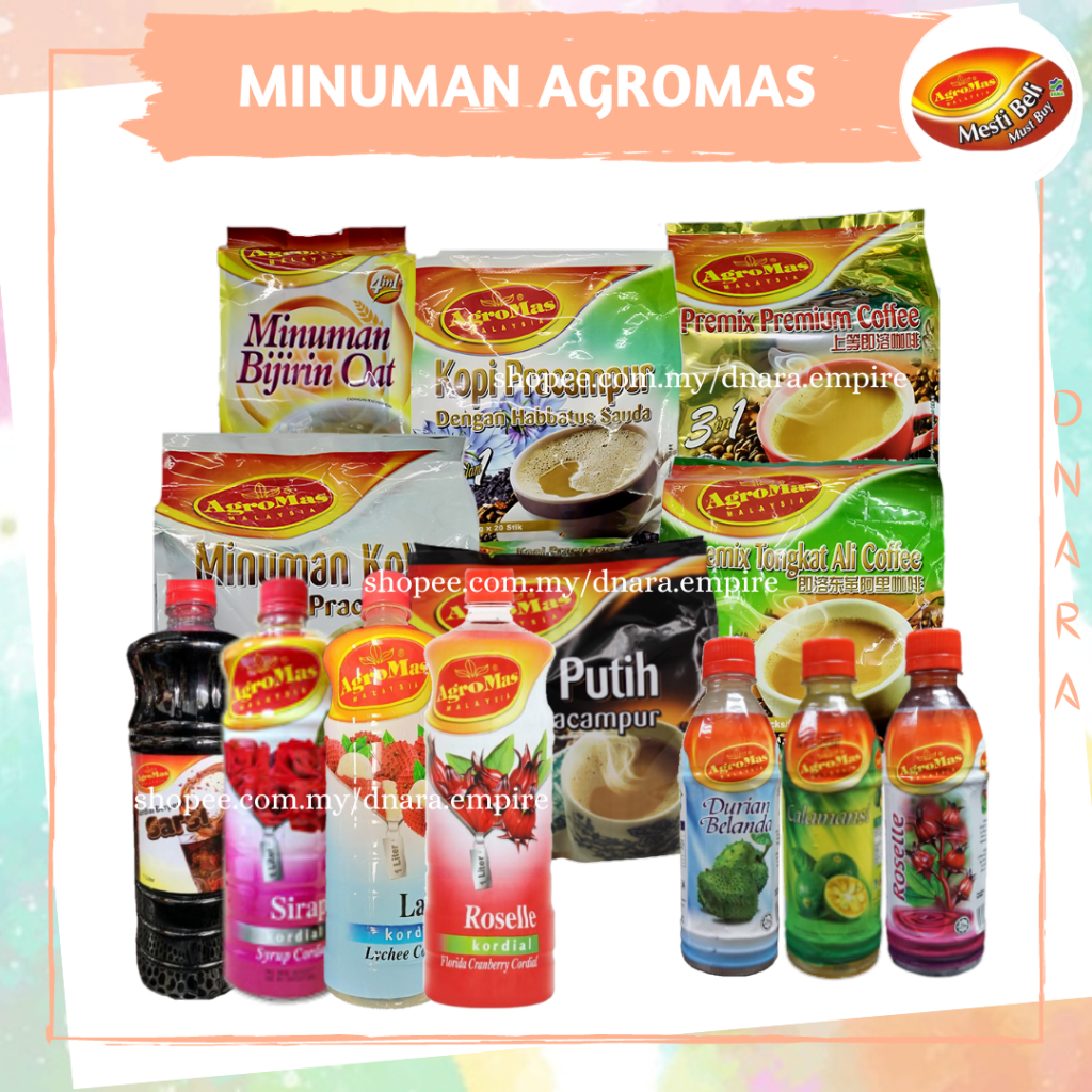 AGROMAS CORDIAL Syrup Rose Syrup Roselle Sarsi Sirap Ros Roselle Sarsi ...