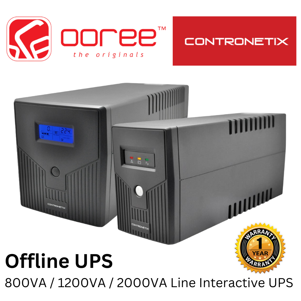 CONTRONETIX OFFLINE UPS V800 / V1200 / V2000 LINE INTERACTIVE AVR WITH ...