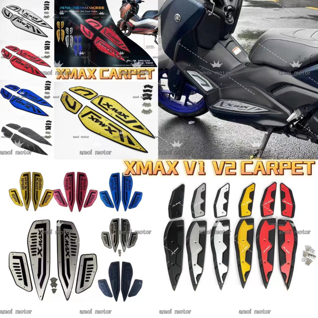 XMAX V1 V2 Carpet Footstep Floor Panel Footboard Papan Plate XMAX 250 ...