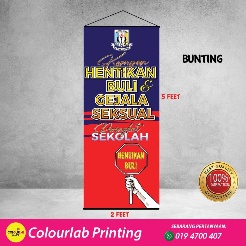 Banner / bunting kempen buli di sekolah | Shopee Malaysia
