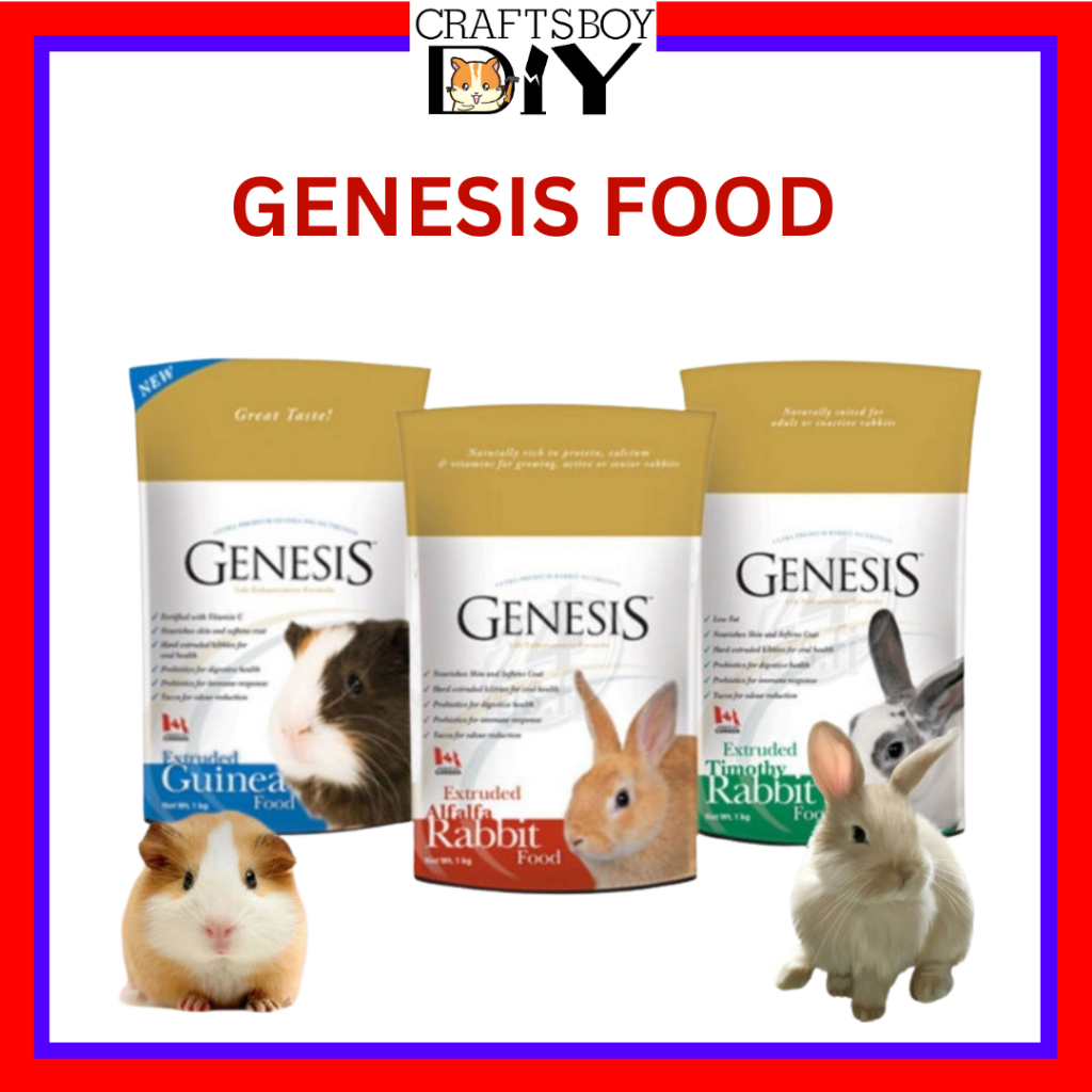 Genesis Extruded Premium Rabbit & Guinea Pig Food Timothy Alfalfa ...