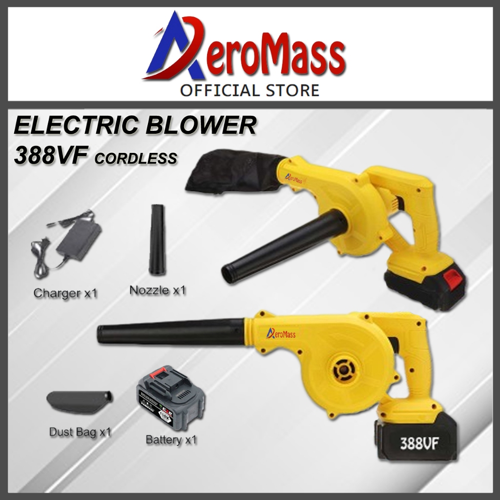 AEROMASS Electric Blower 388VF Cordless Blower Wind Blower Dust ...