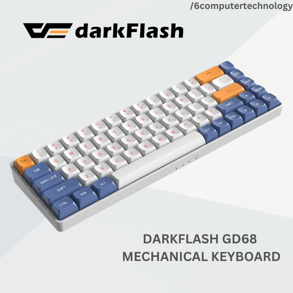 DARKFLASH GD68 WIRELESS MECHANICAL GAMING KEYBOARD - BLUETOOTH ...