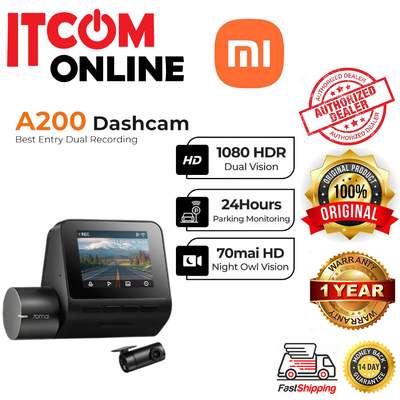 XIAO MI 70MAI A200S CAR DUAL CAMERA FULL HD DIGITAL CAMCORDER (SET ...