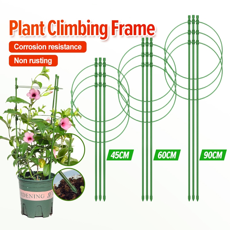 Conical Plant Climbing Support Stick Net Flower Rack Ring Frame Stand ...