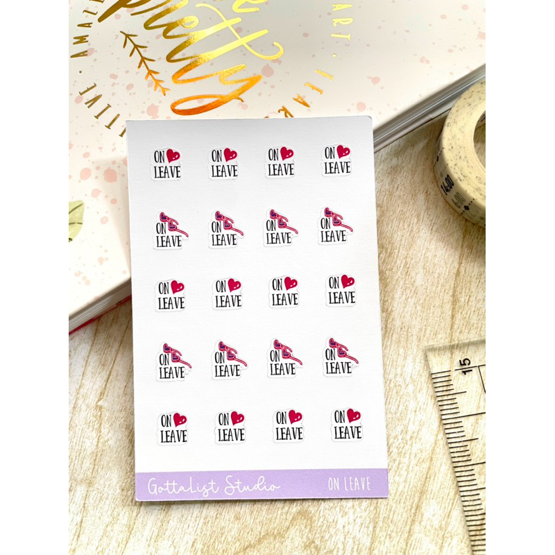 Tiny On Leave Planner Stickers for Bullet Journal Travelers Notebook ...