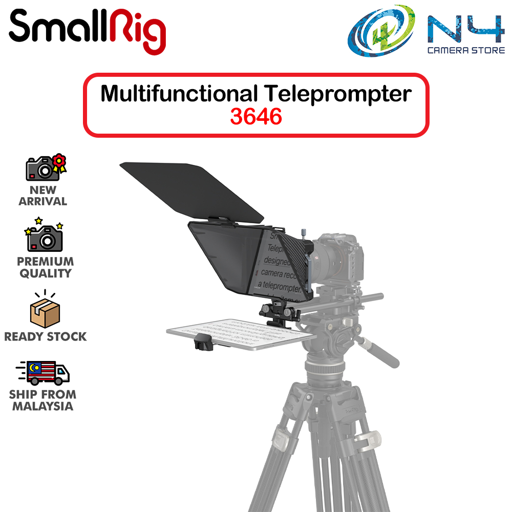 SmallRig 3646 Teleprompter Multifunctional Teleprompter for iPad Tablet ...