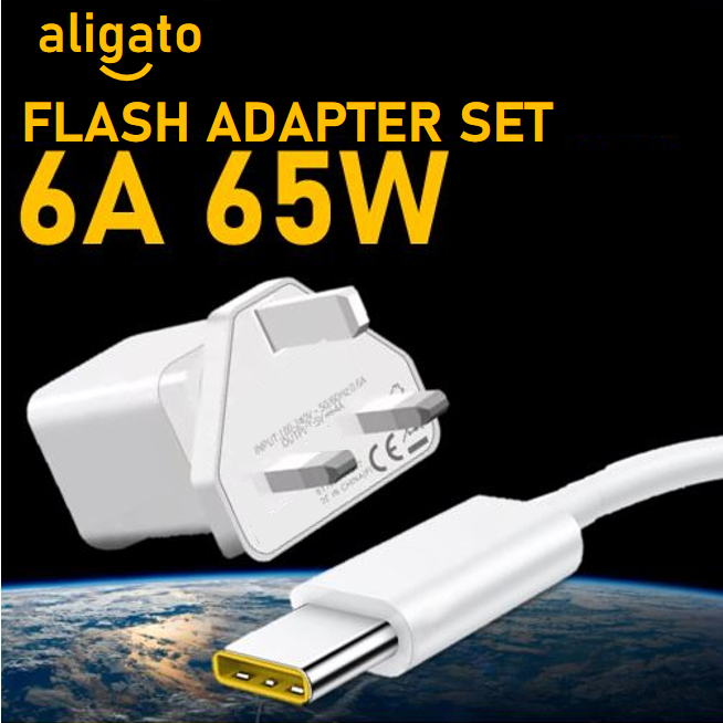 ALIGATO SUPER Flash Charging Adapter With Cable Type C Or Micro ...