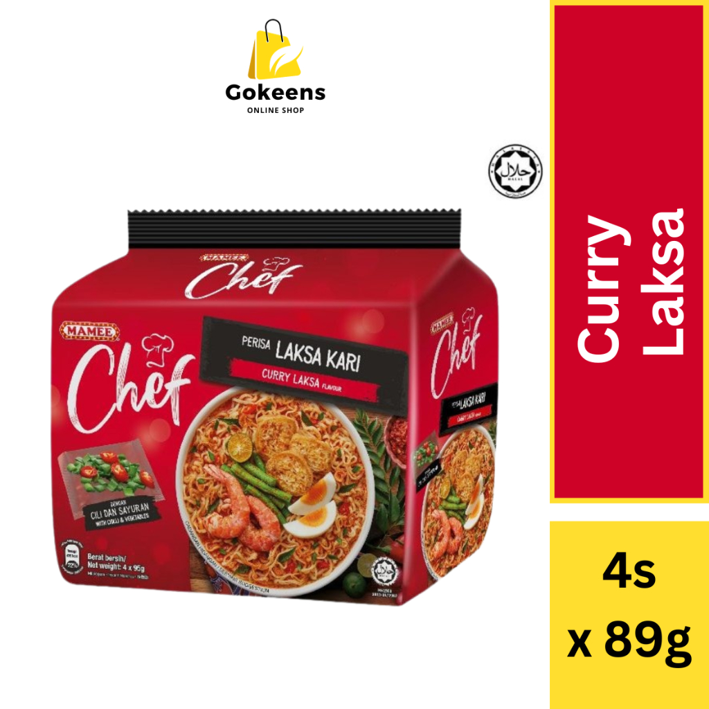 MAMEE Chef Laksa Kari Instant Noodles 4 packs x 89g | Shopee Malaysia