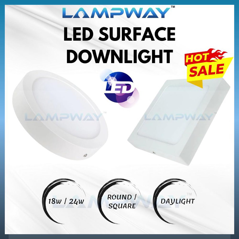 💥PROMOTION💥DOB Surface Downlight 18w and 24w daylight 6500k | Shopee Malaysia