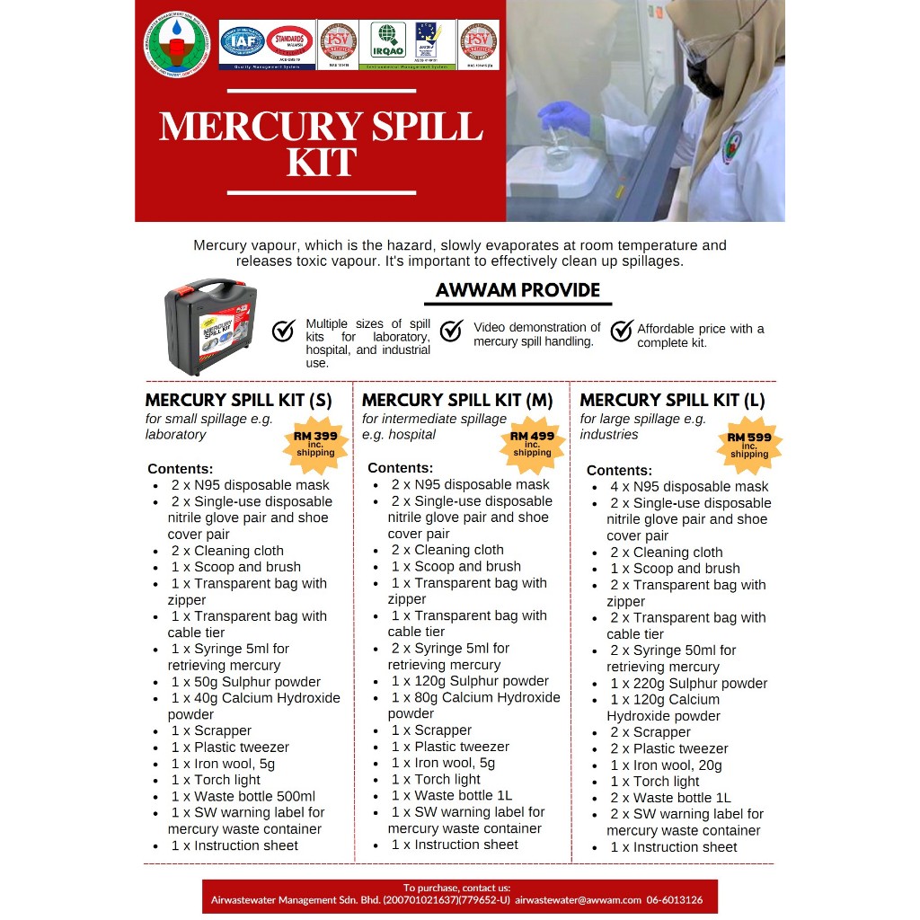 Mercury Spill Kit (Size S, M & L) | Shopee Malaysia