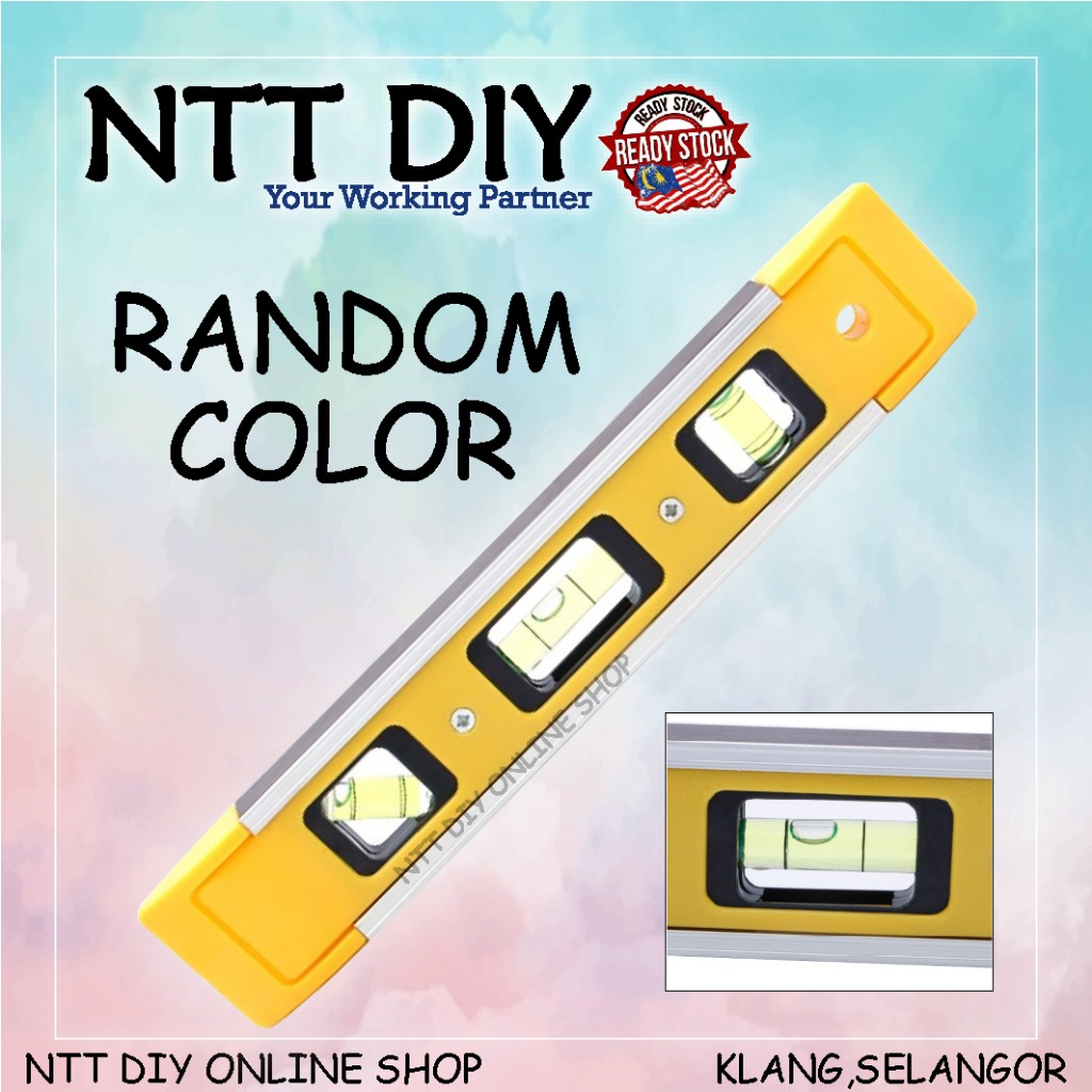 NTT DIY 9" Aluminium Magnetic Level Ruler Water Spirit Level [ Ready ...