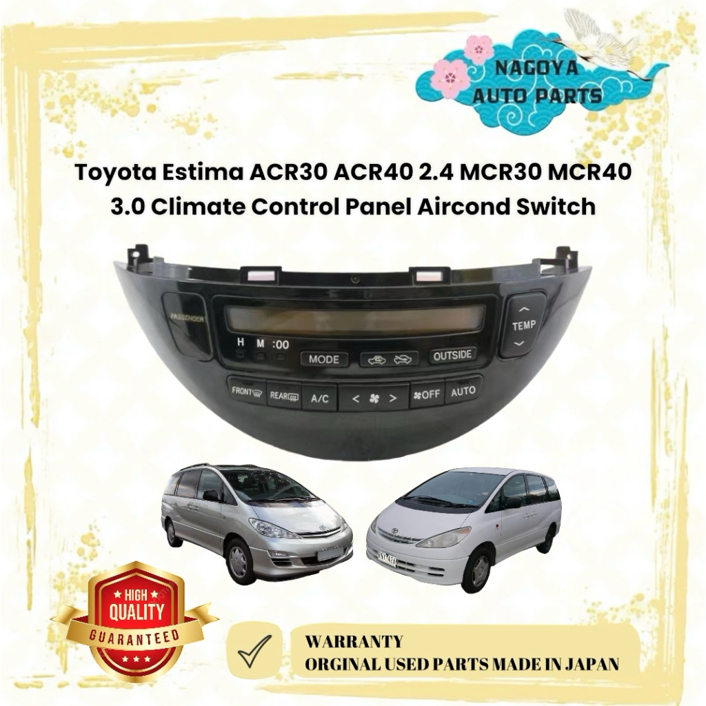 Toyota Estima ACR30 ACR40 2.4 MCR30 MCR40 3.0 Climate Control Panel ...