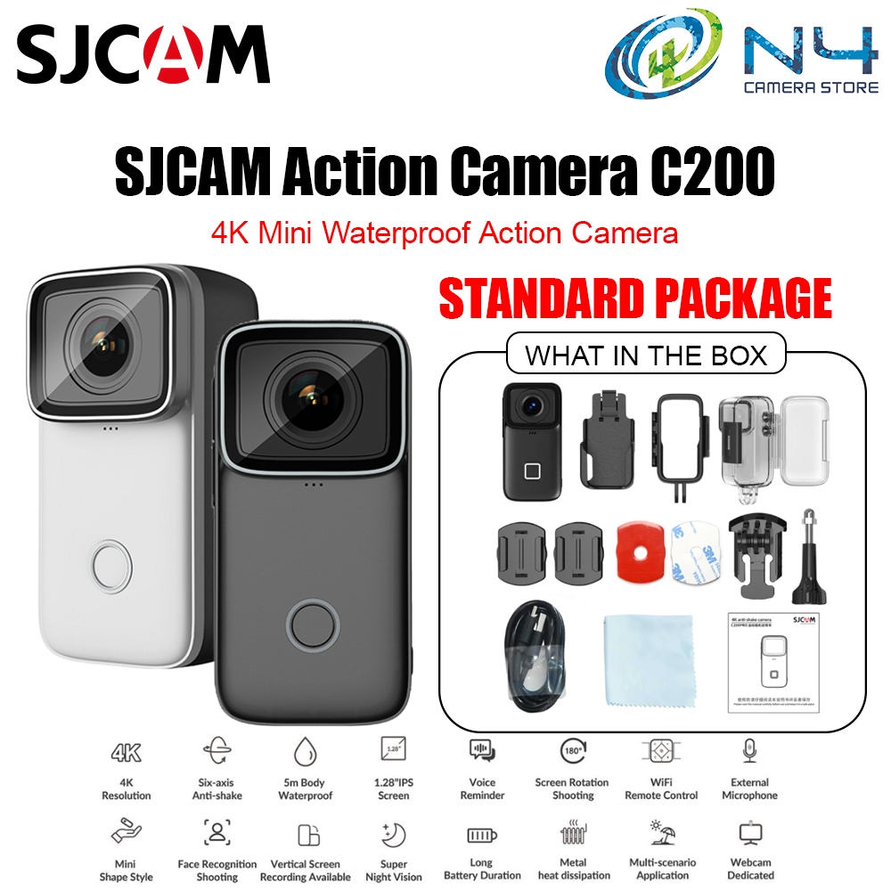 SJCAM C200 4K Mini WiFi Action Camera Waterproof Action Camera With IPS ...