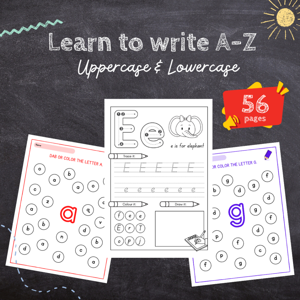 [PDF/Digital] English Alphabets Learn To Write ABC Uppercase ...