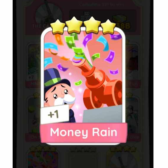 monopoly Sticker 4 Star 5 star money rain secret weapon red carpet ...