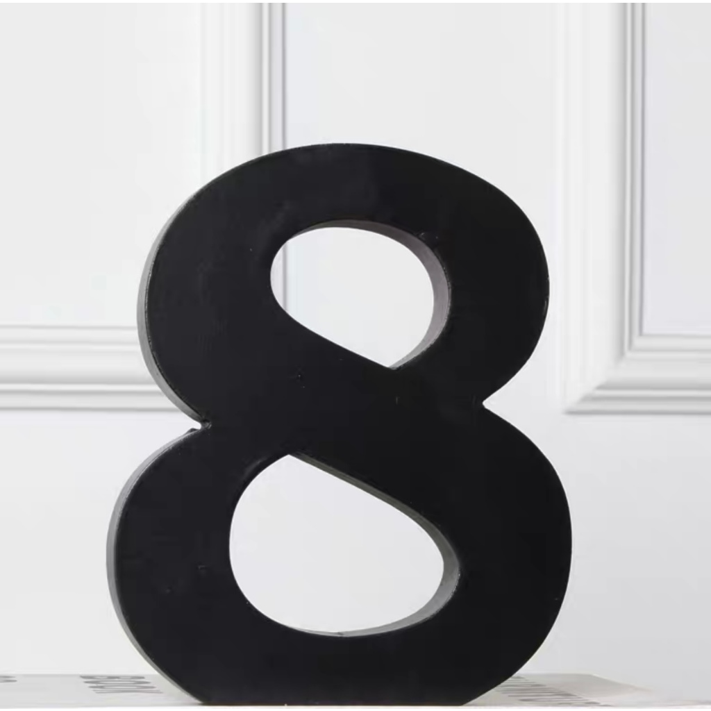 Black H8cm Waterproof Alphabet ABC Letter Box Huruf Hiasan Dinding ...